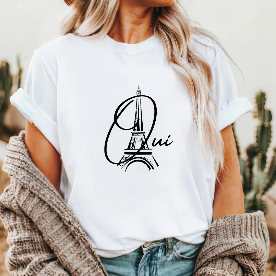 Oui Eiffel Tower Tshirt, Oui Tshirt, Eiffel Tower Souvenir Shirt, Paris ...