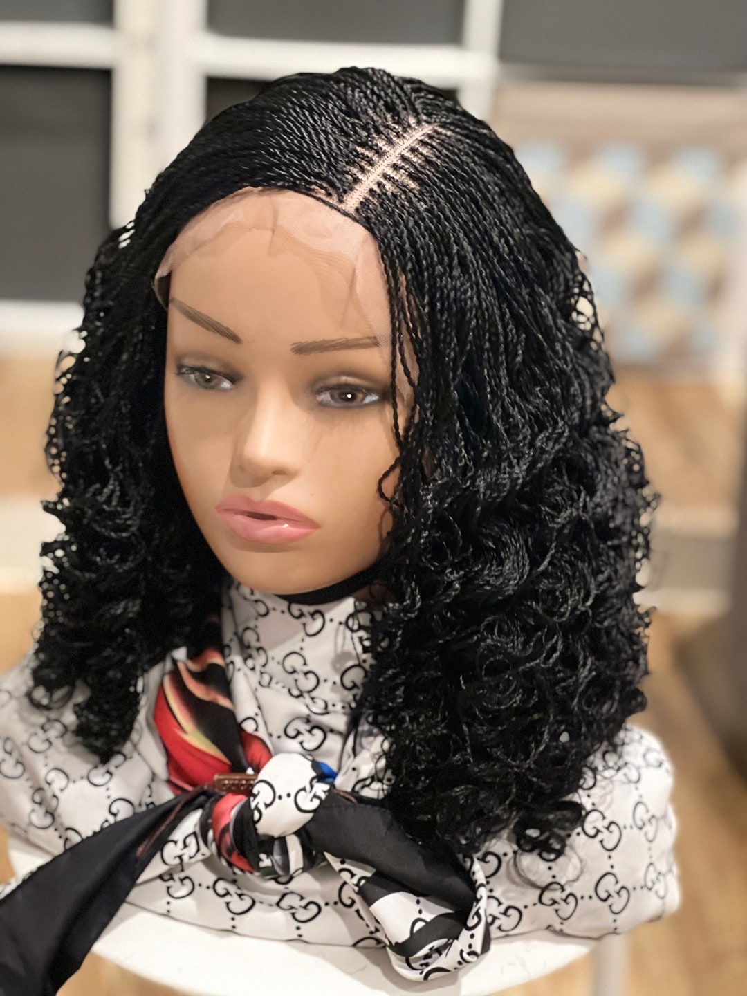 Lushwigss 18" Braided Micro Twist Wig Made on a Full Lace Wig *made to ...