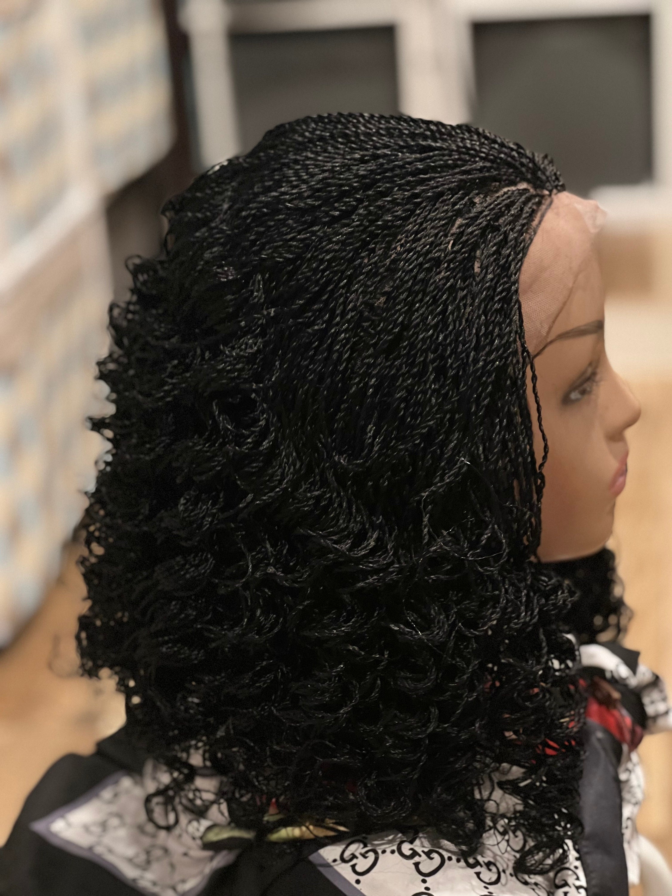 Lushwigss 18" Braided Micro Twist Wig Made on a Full Lace Wig *made to ...