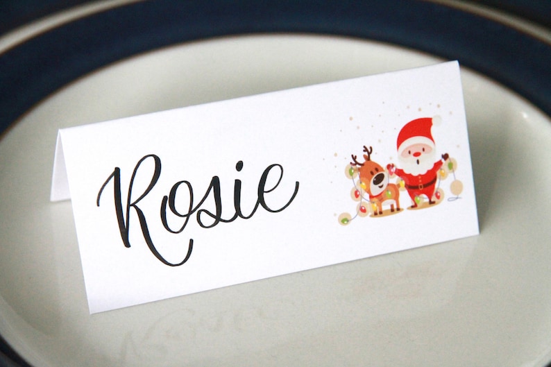 Christmas Name Cards / Santa Place Cards / Christmas Table - Etsy UK