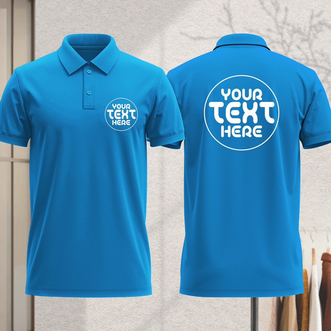 Bella Canvas Custom Text Polo Shirt, Personalized Polo for Men and ...