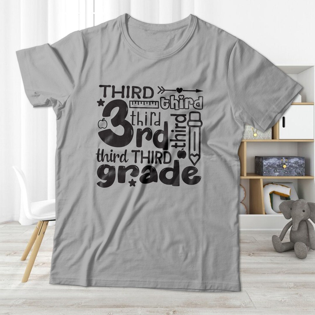 3rd Grade Kids Custom T-shirt, Third Grade Name Shirt, Back to School ...