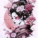 Japanese Geisha Sakura Blossoms - Digital Download - Etsy