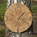 Natural Oak Wall Clock, Live Edge Clock, Very Cool Clocks,clock Face ...