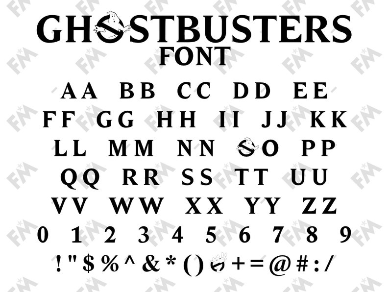 Ghostbusters Font for Cricut Silhouette Word - Etsy