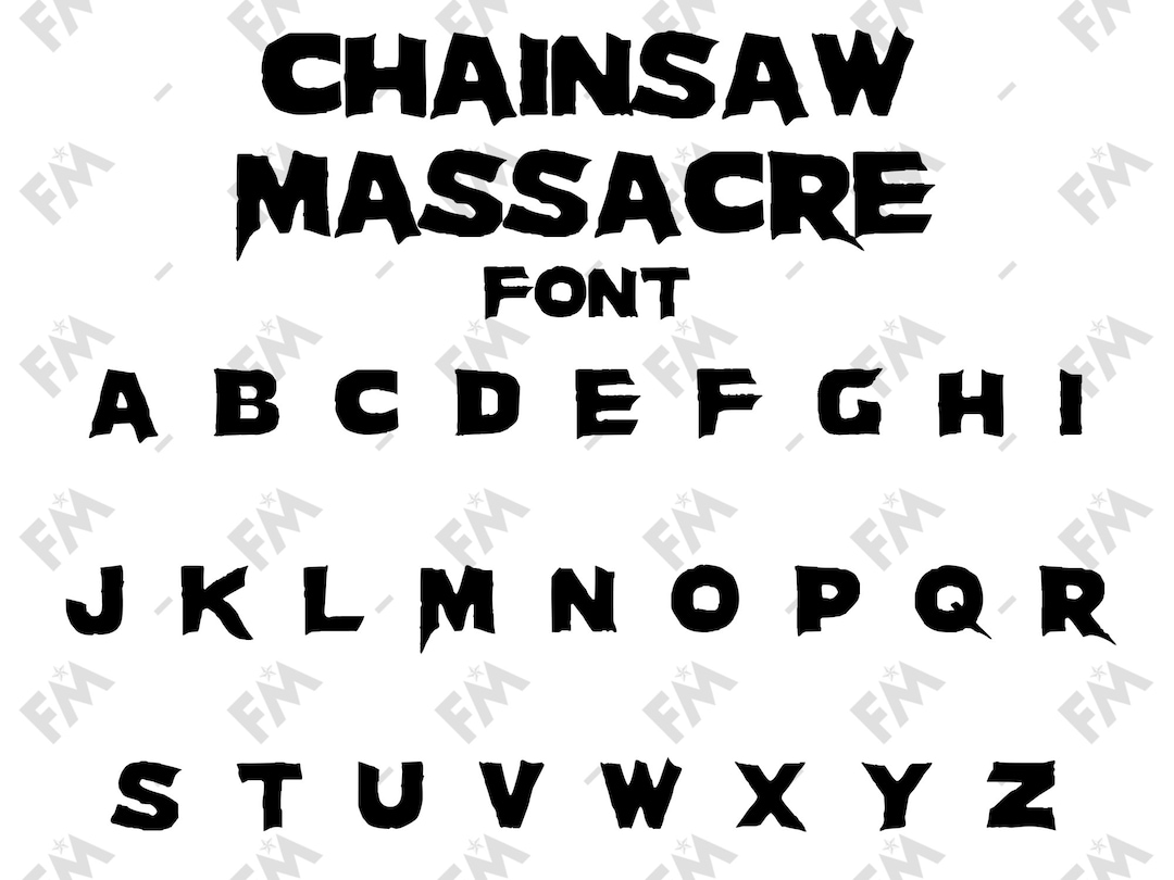 Chainsaw Massacre Font for Cricut Silhouette Word - Etsy