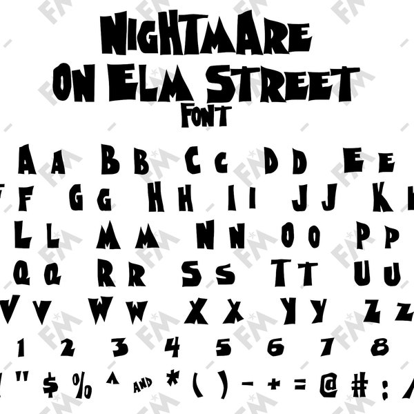 Nightmare Font - Etsy