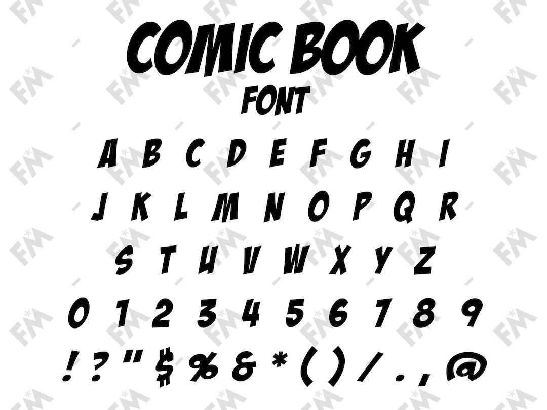 Comic Style Font for Cricut Silhouette Word - Etsy