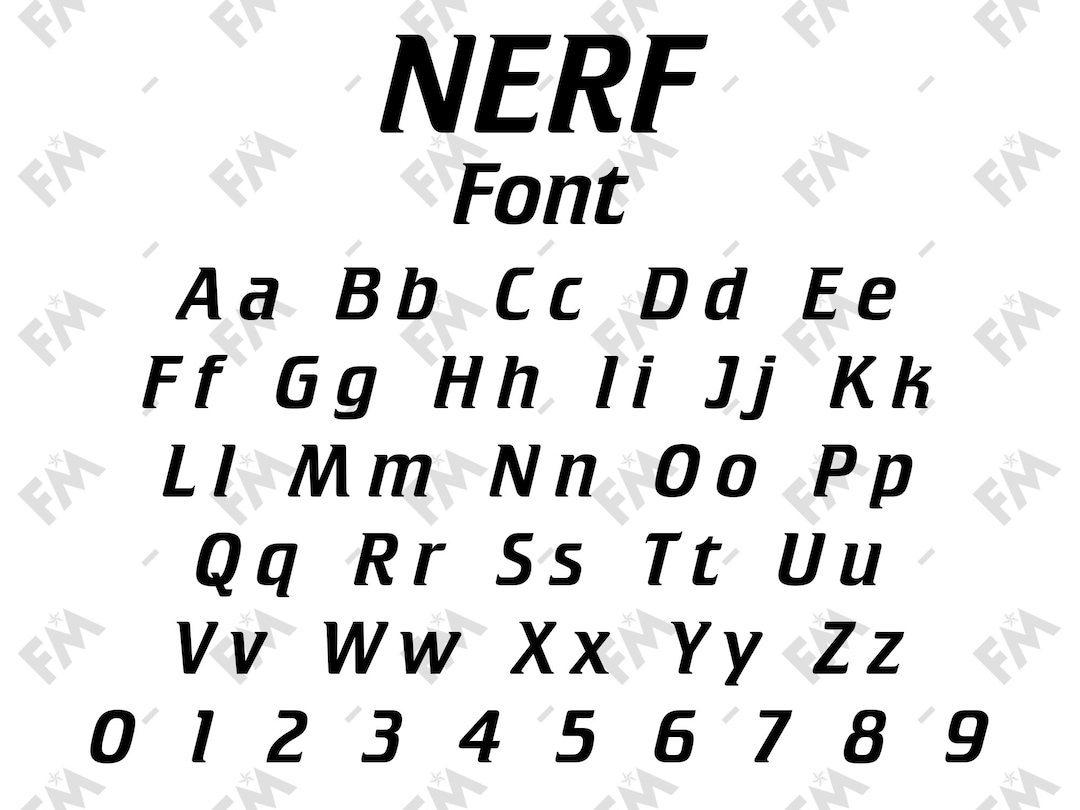 Nerf Gun Style Font for Cricut Silhouette Word - Etsy