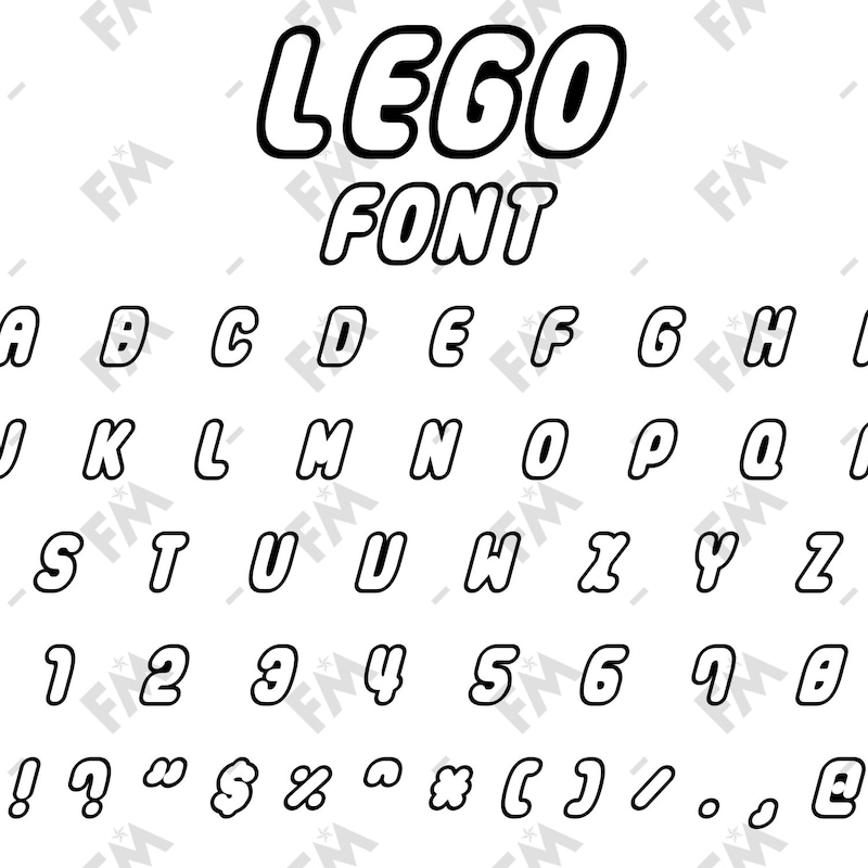 Legos Font - Etsy