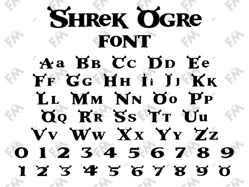 Ogre Style Schriftart für Cricut Silhouette Word - Etsy.de