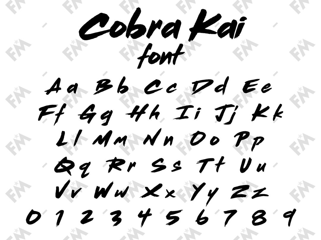 Karate Style Font for Cricut Silhouette Word - Etsy