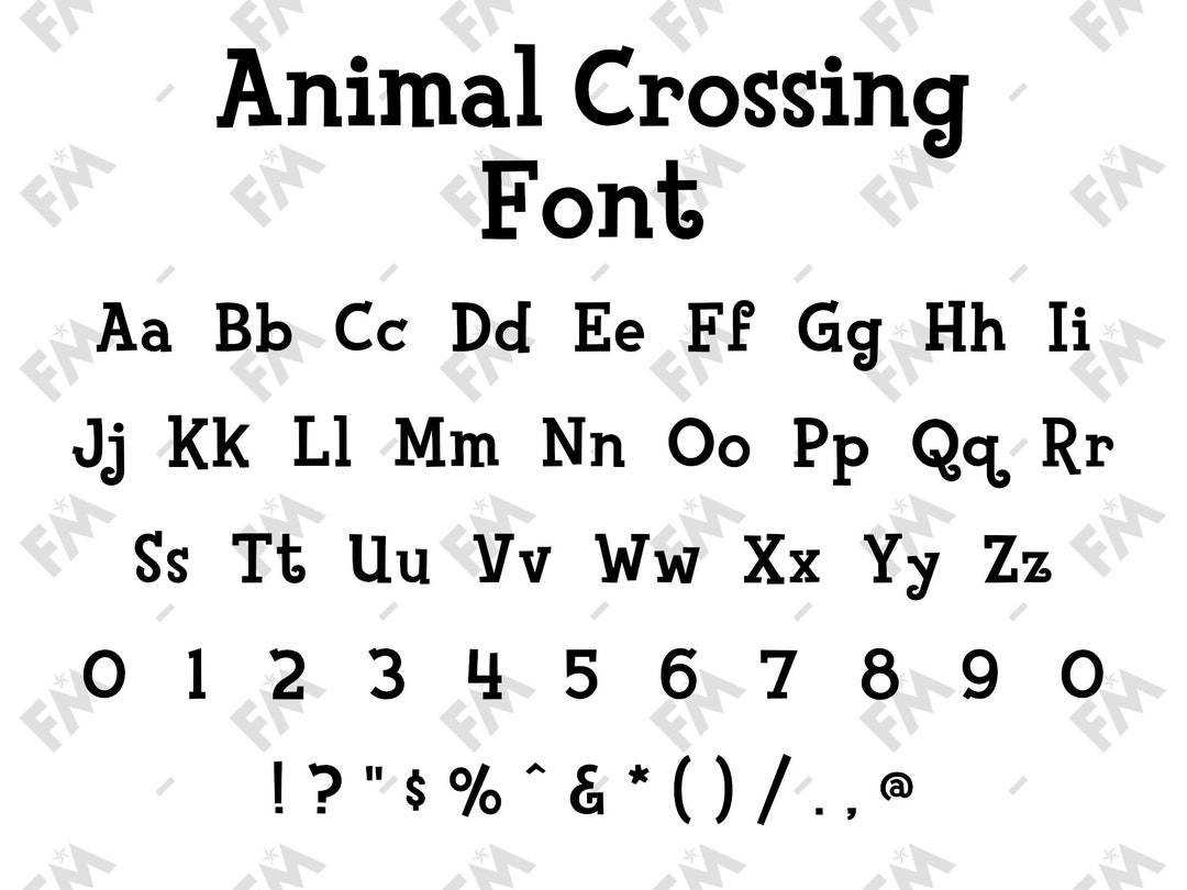 Animal Village Style Font for Cricut Silhouette Word - Etsy