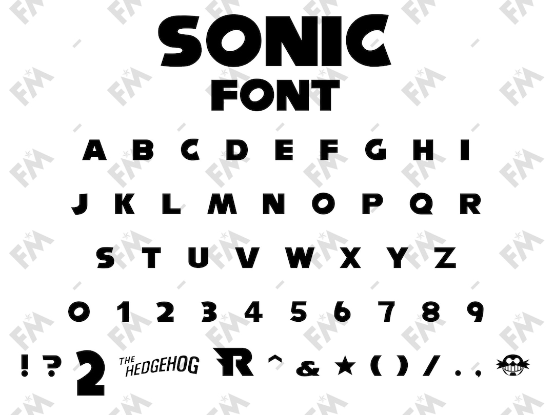 The Hedgehog Gaming Style Font for Cricut Silhouette Word - Etsy