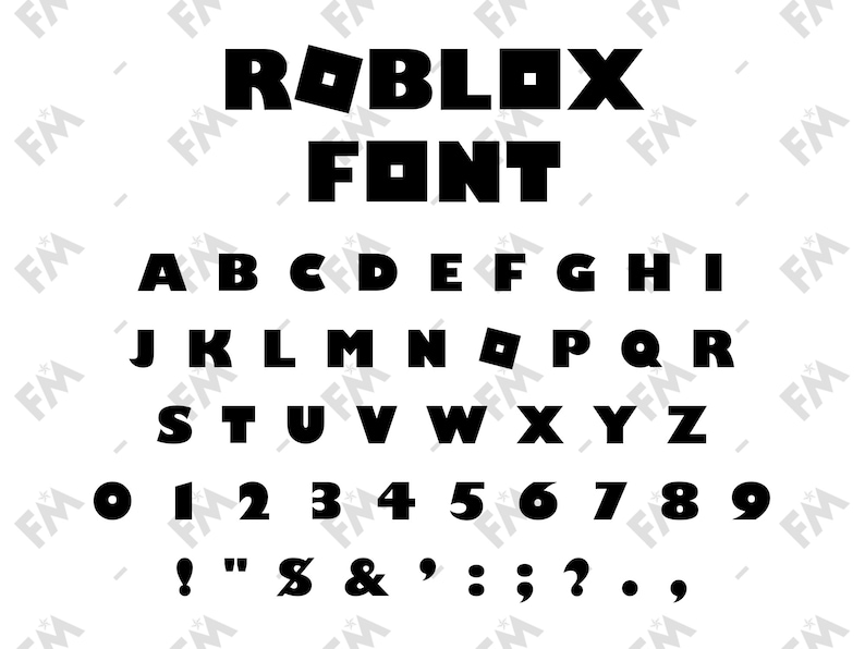 Roblocks Font for Cricut Silhouette Word - Etsy