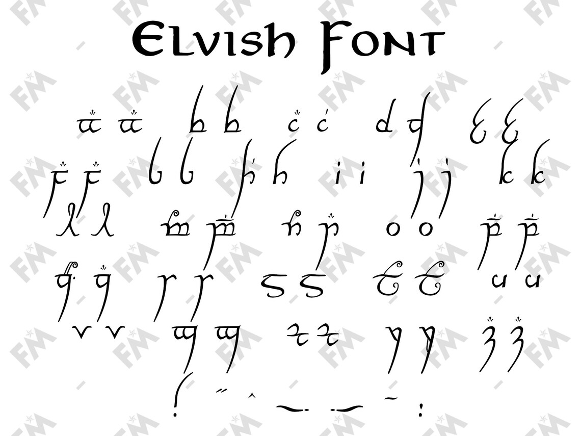 Elvish Style Font for Cricut Silhouette Word - Etsy