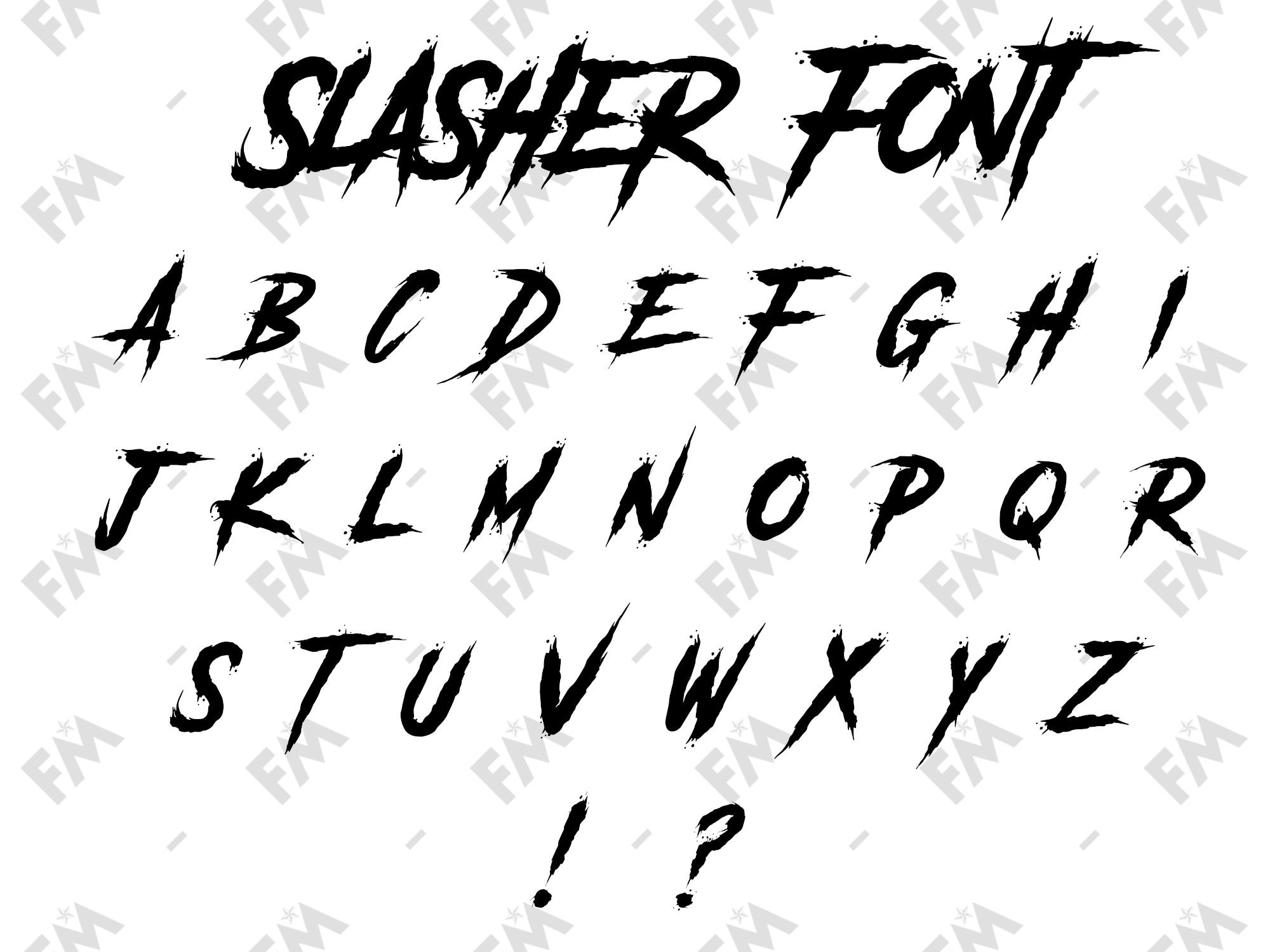 Slasher Killer Font for Cricut Silhouette Word - Etsy