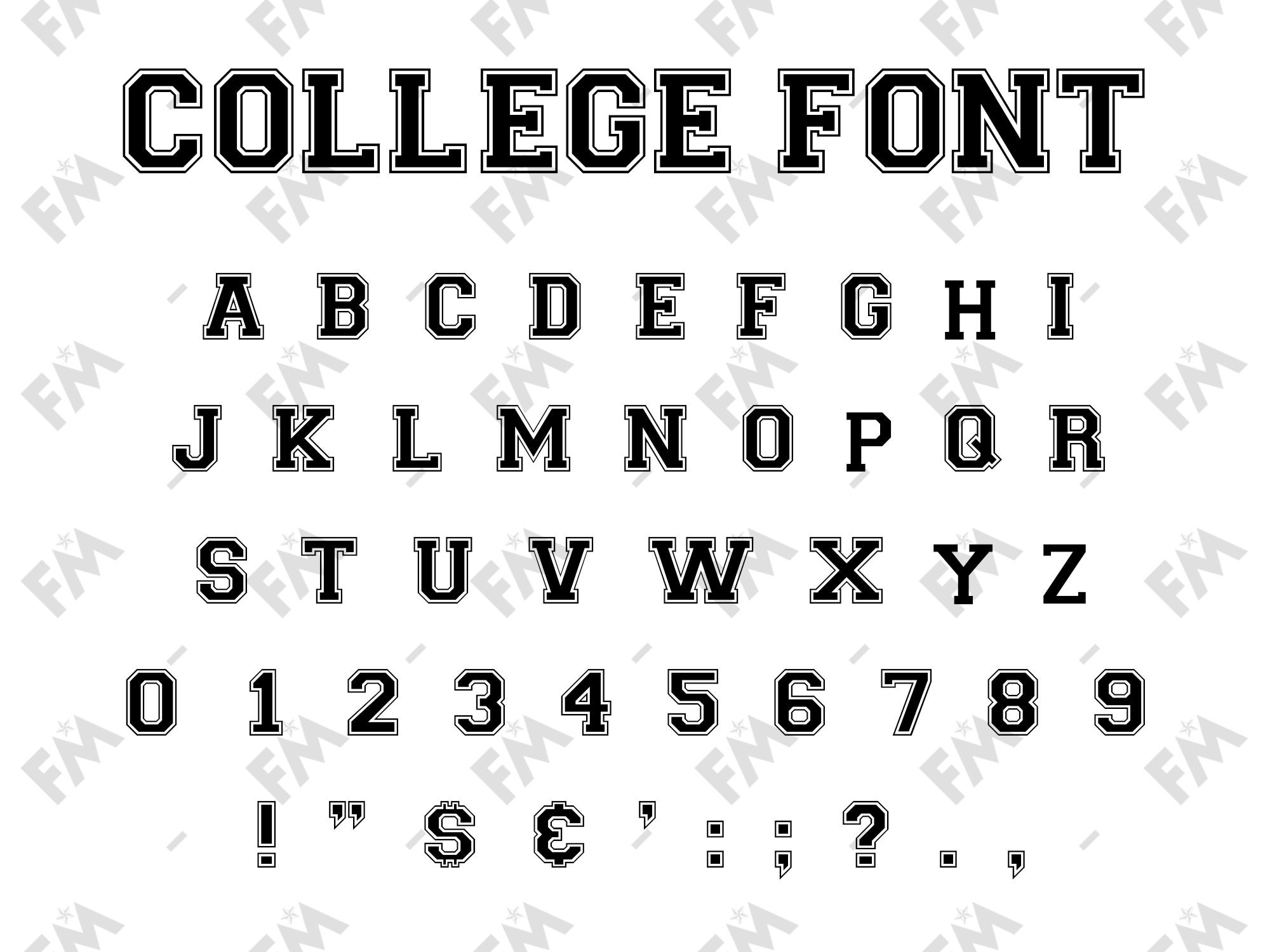 College Style Font for Cricut Silhouette Word - Etsy