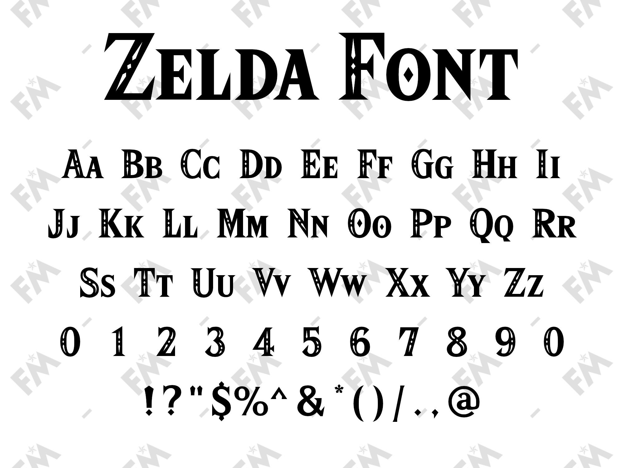 The Legend Of Zelda Logo Font