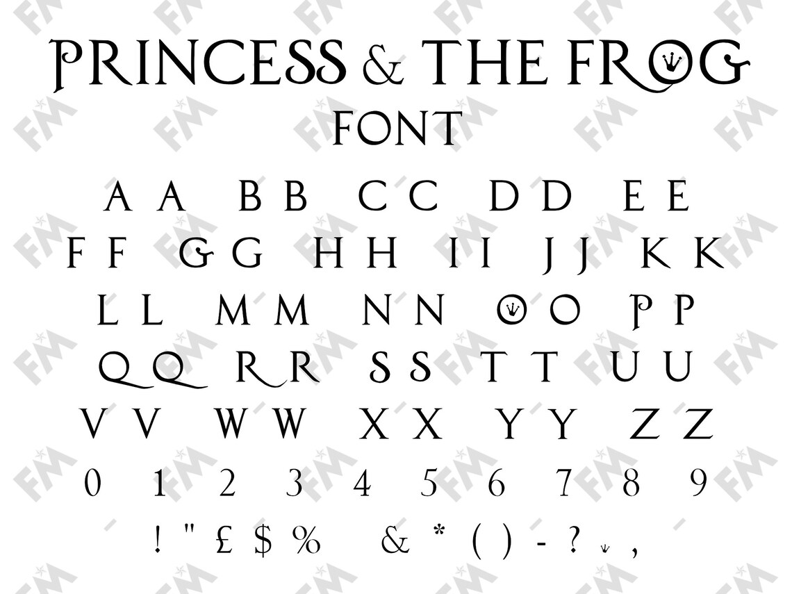 Princess and Frog Style Font for Cricut Silhouette Word - Etsy