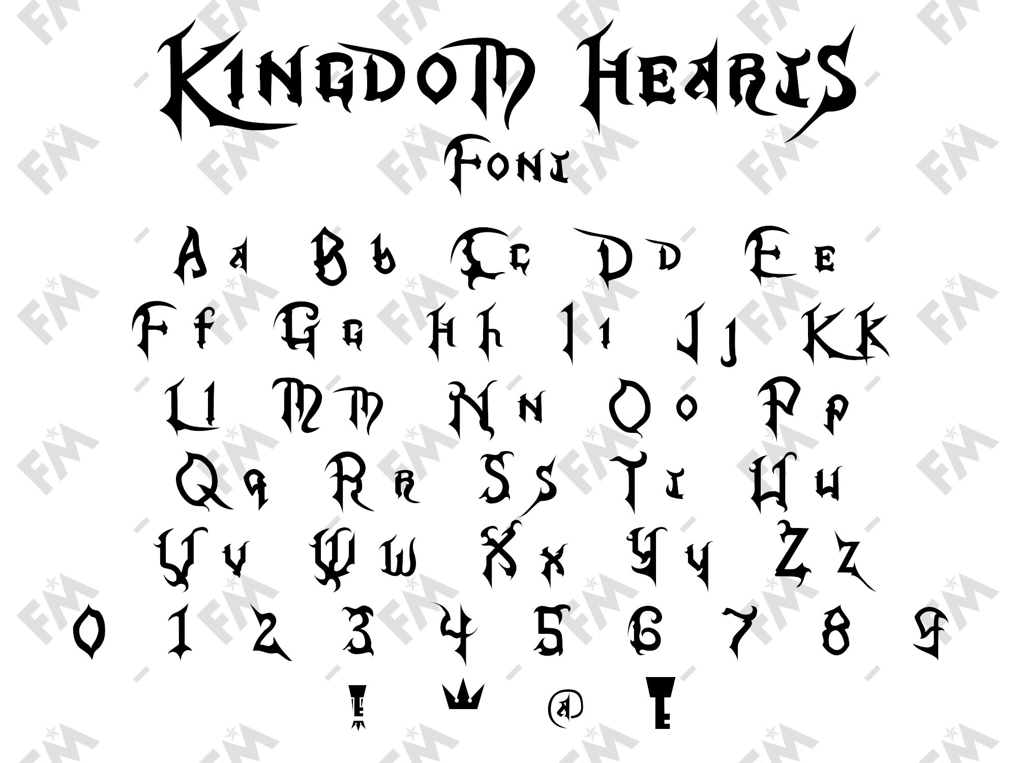 Kingdom Hearts Font KINGDOM HEARTS All Title Screens