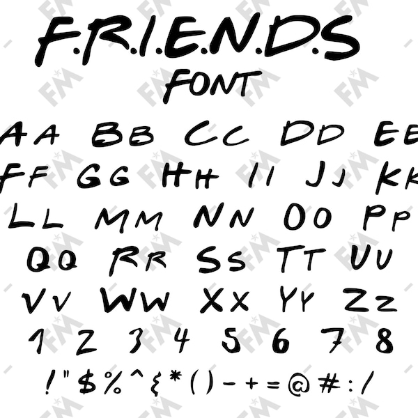 Friends Font - Etsy