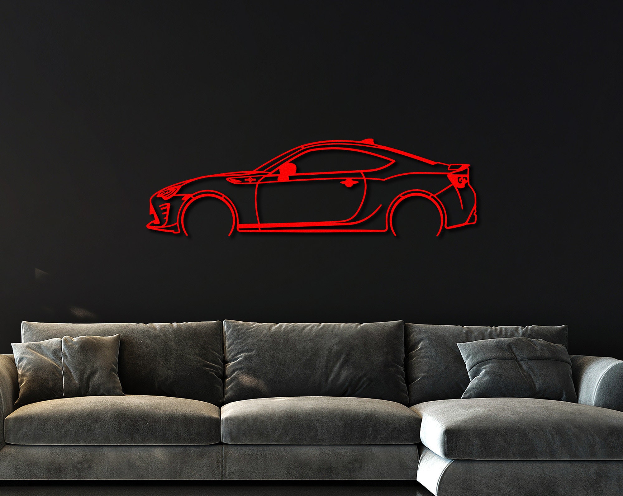 Toyota GT86 Metal Wall Decor, Garage Wall Art, Sport Car Sign, Gift for ...