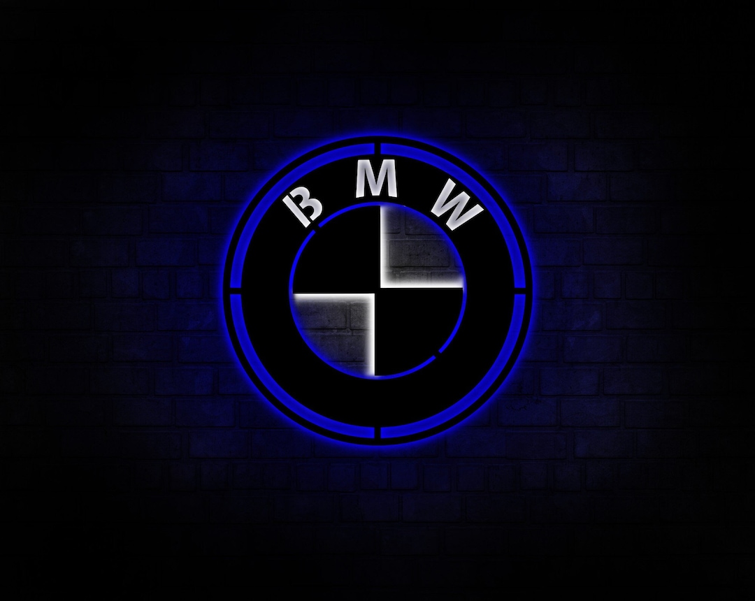 BMW LED, BMW Logo Emblem, Metal Wall Decor, Garage Wall Art, Logo Wall ...