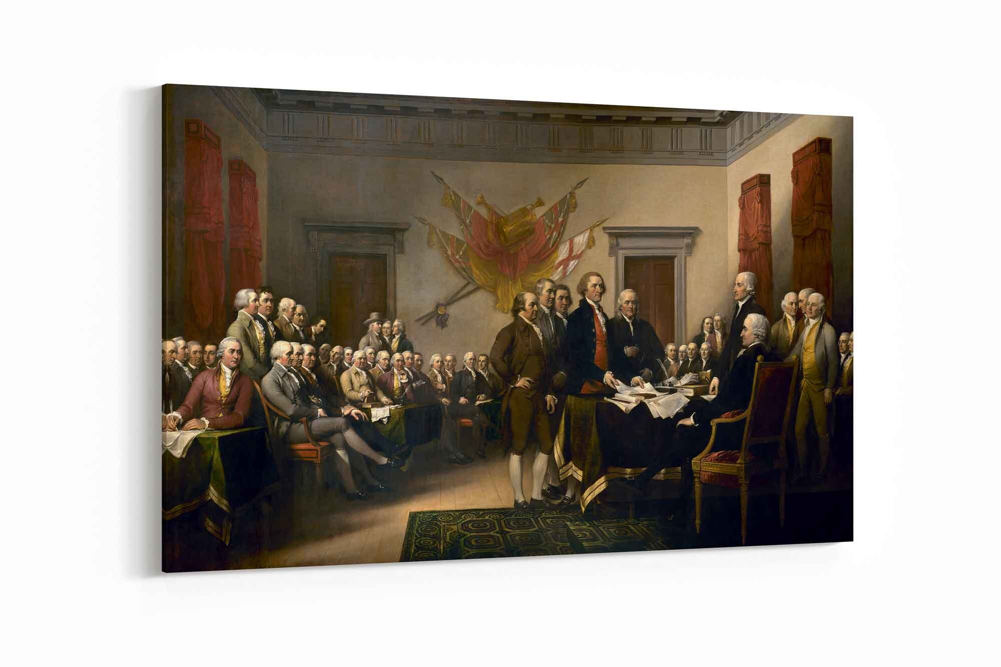 Declaration of Independence 1819 Oil Painting by John Trumbull Wall Art ...