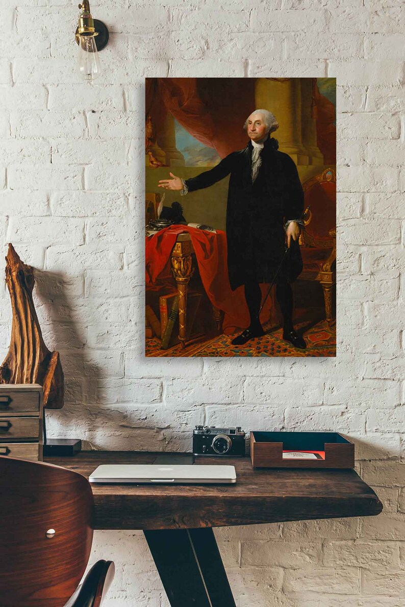 George Washington Canvas Art Us Presidents Oil Painting by Gilbert ...