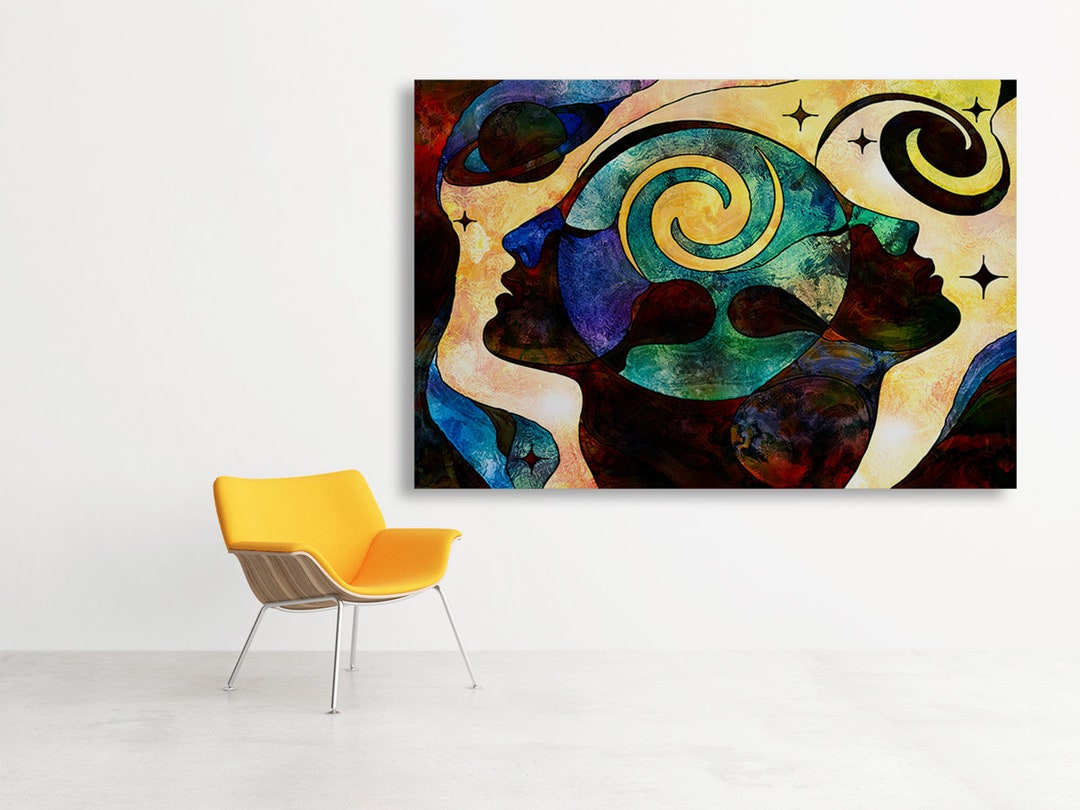 Ethereal Bond Abstract Art Prints - Modern Wall Decor for Living Room ...