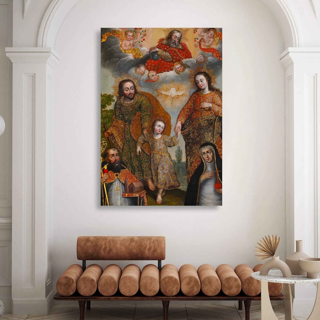 Double Trinity With Saint Augustine and Saint Catherine of Siena ...