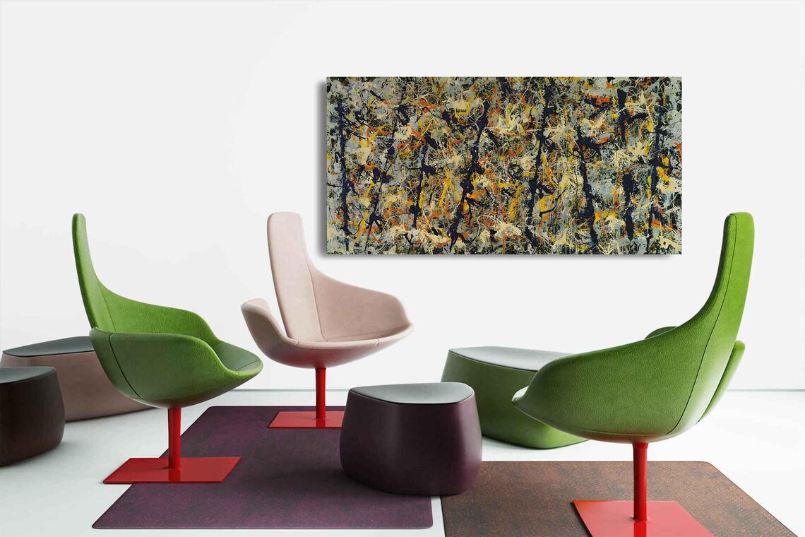 Vibrant Jackson Pollock Extra Large Wall Art Prints for Chic Home Decor ...