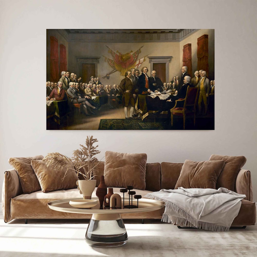 Declaration of Independence 1819 Oil Painting by John Trumbull Wall Art ...