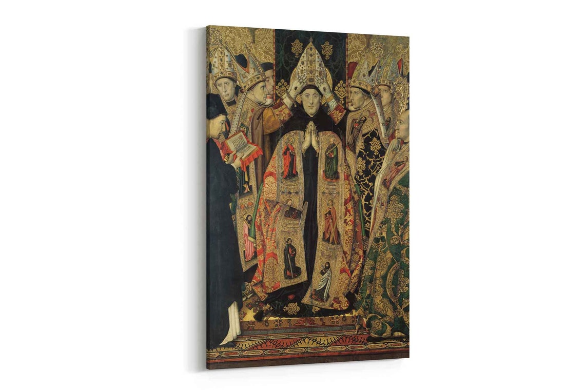 Saint Augustine Consecration Canvas Art Print by Jaume Huguet - Etsy