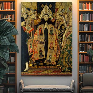 Consecration of Saint Augustine Catholic Art by Jaume Huguet Canvas ...