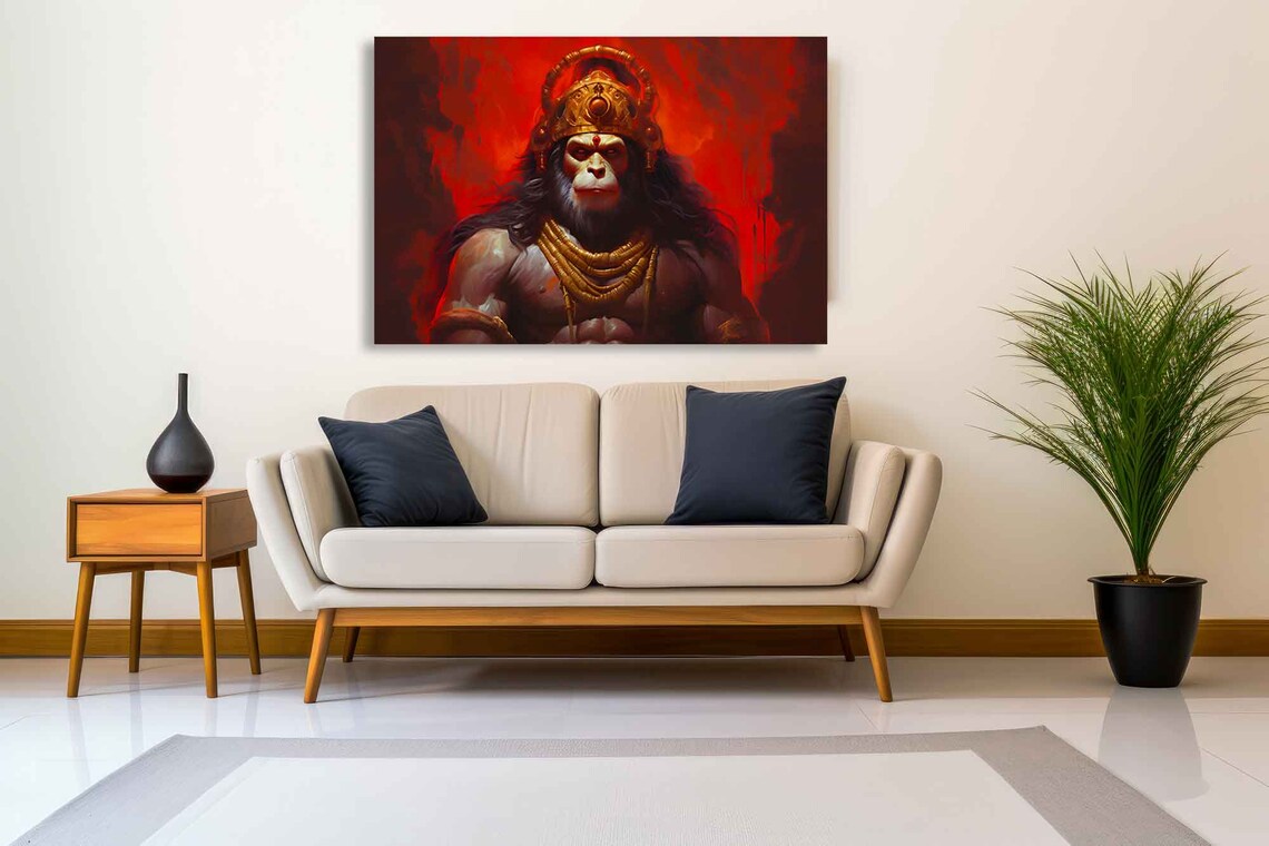 Shree Hanuman Spiritual Art, Gallery Wrap Canvas Print - Etsy