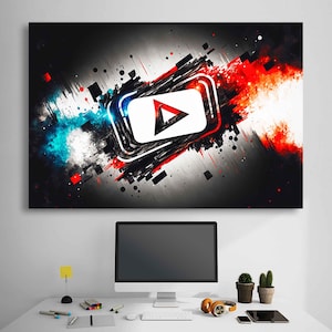 Youtube Play Button Abstract Art – Canvas Print - Etsy