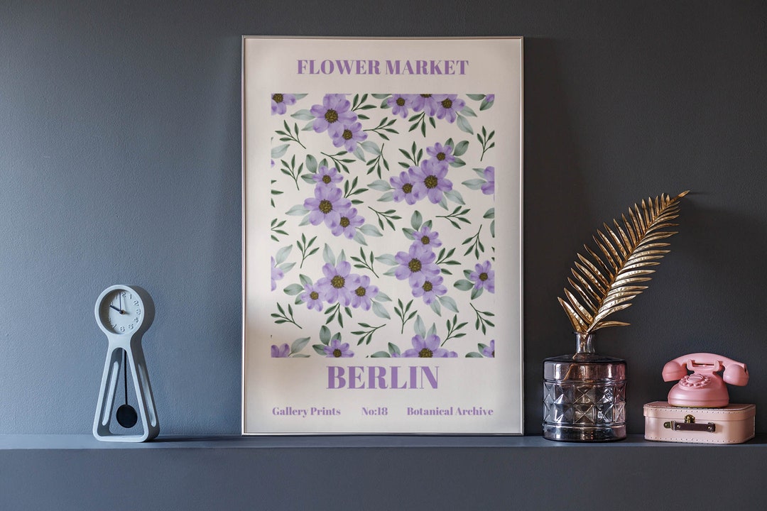 Purple and Green Floral Art Gallery Prints, Bedroom Prints and Living ...