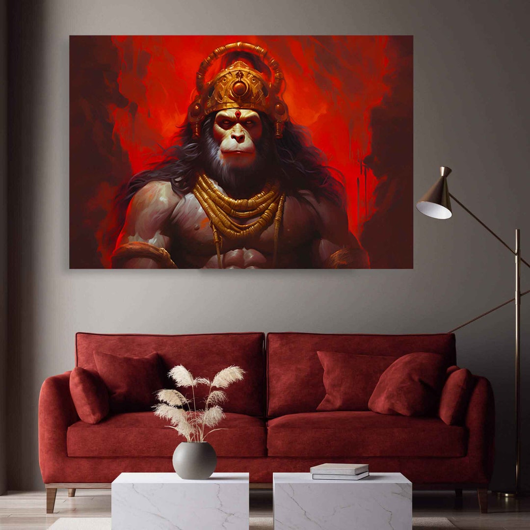 Shree Hanuman Spiritual Art, Gallery Wrap Canvas Print - Etsy