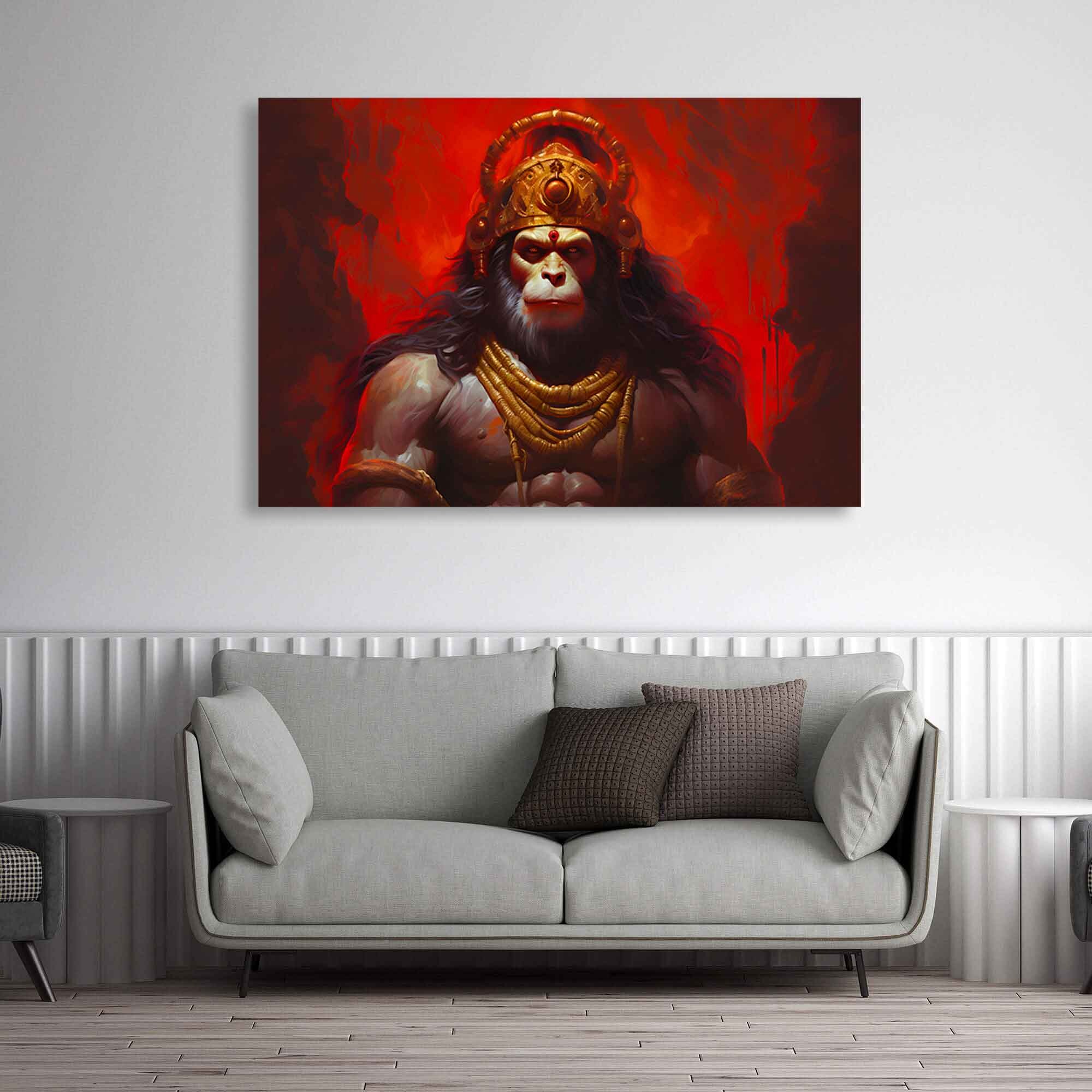 Shree Hanuman Spiritual Art, Gallery Wrap Canvas Print - Etsy