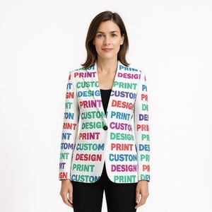 Custom Printed Unisex Jackets Blazer Sizes S-5XL Printing Service ...