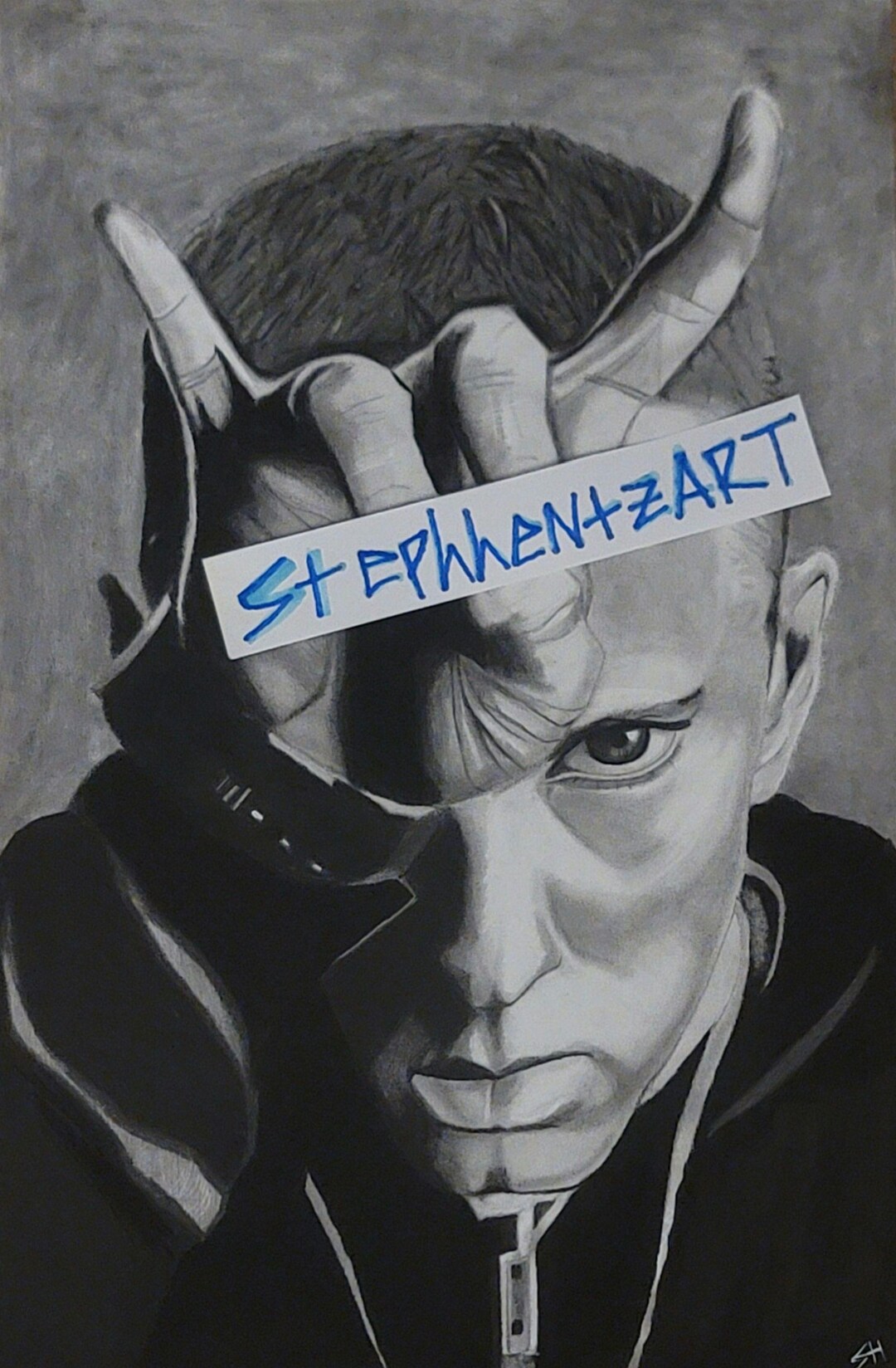 12x18 Graphite Pencil "rap God" Art Print - Etsy