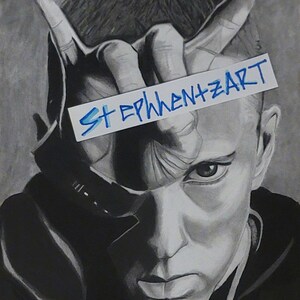 12x18 Graphite Pencil "rap God" Art Print - Etsy