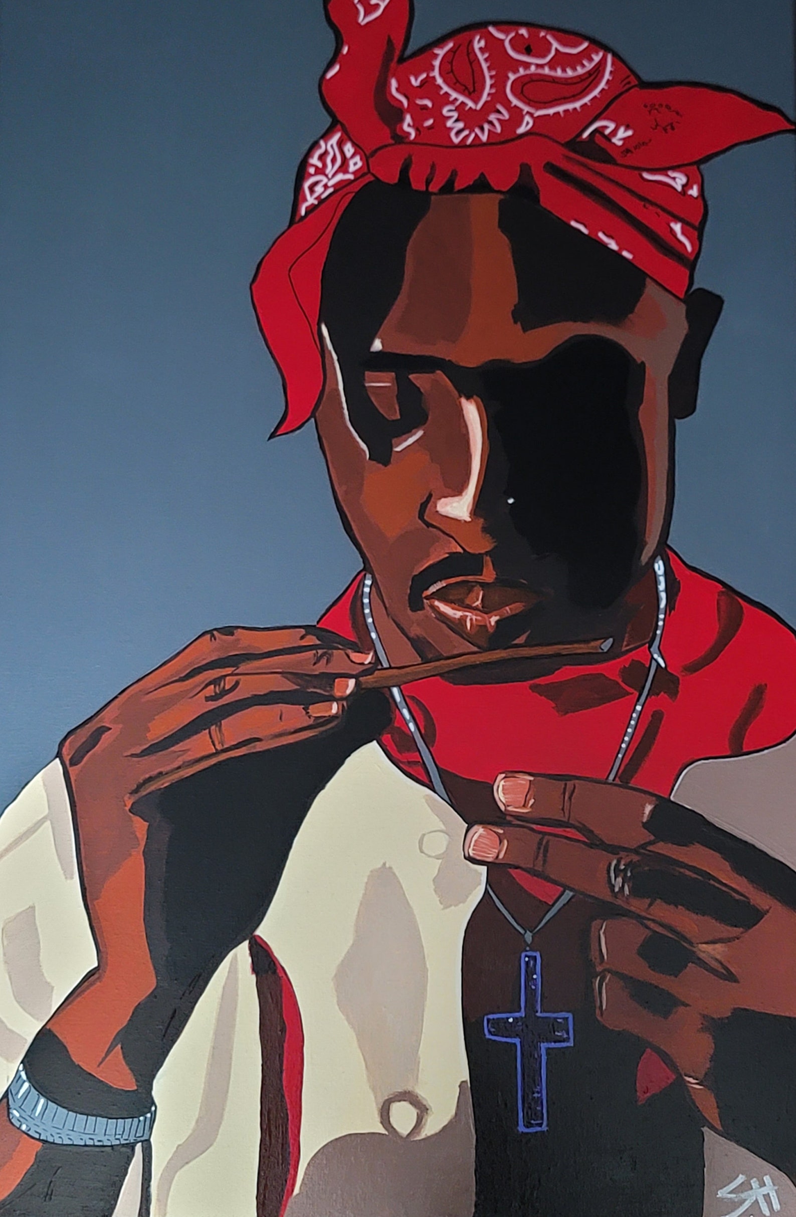 12x18 Acrylic Paint 2pac Art Print - Etsy