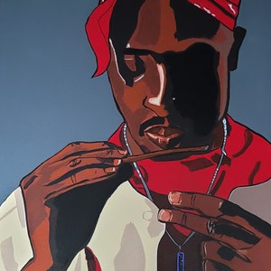 12x18 Acrylic Paint 2pac Art Print - Etsy