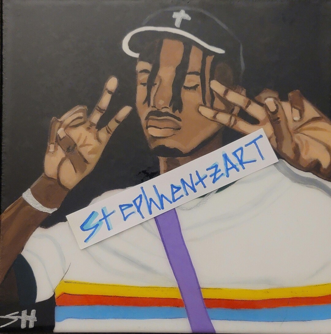 10X10 Rapper Art Print | Hip-hop Wall Decor | Music-inspired Portrait ...