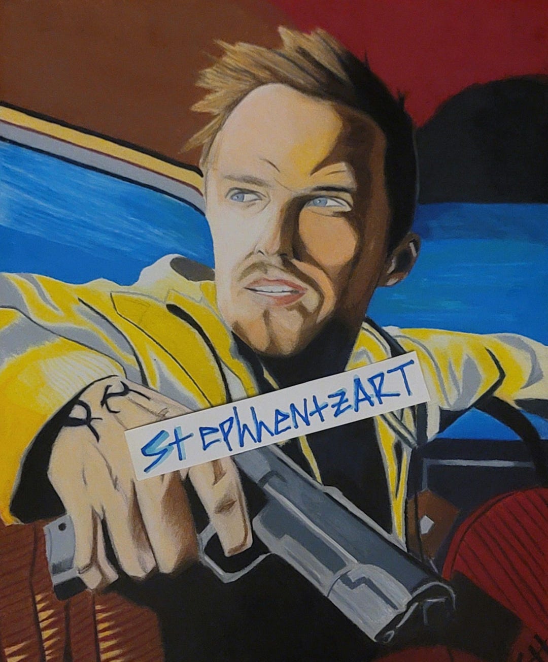 12x18 Colored Pencil "jesse" Art Print - Etsy