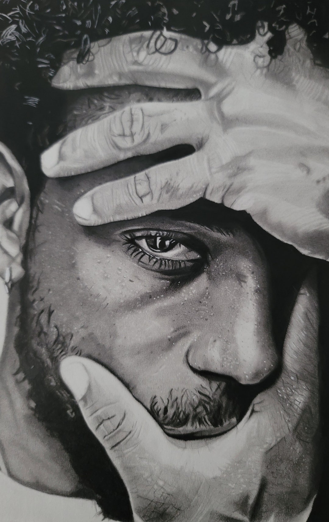 12x18 Graphite Portrait Art Print - Etsy