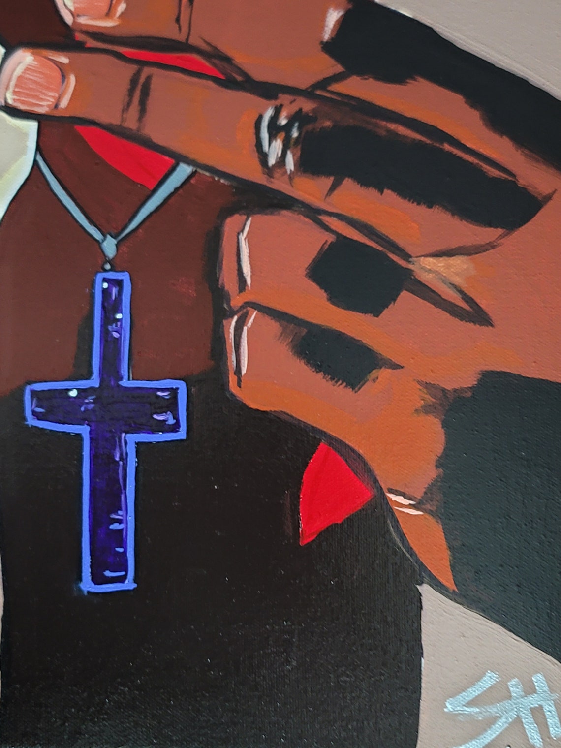 12x18 Acrylic Paint 2pac Art Print - Etsy